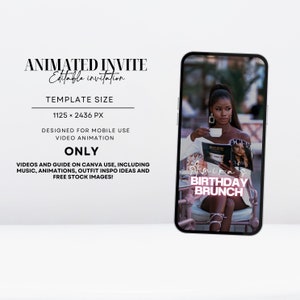 Animated Brunch Invite, Video Flyer, Birthday Brunch Invitation, Brunch ...