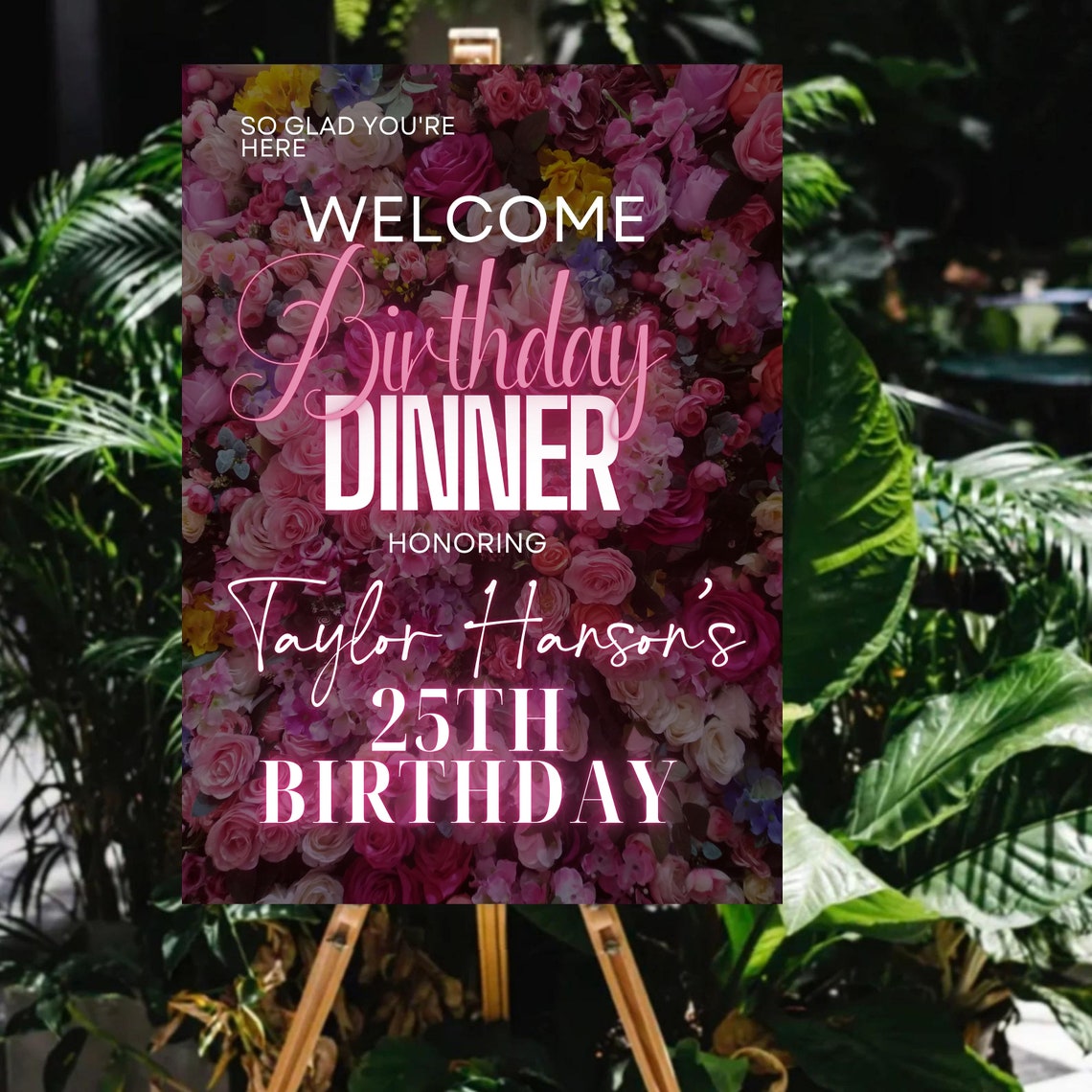 Birthday Dinner Welcome Sign, Printable Sign, Birthday Sign, Welcome ...