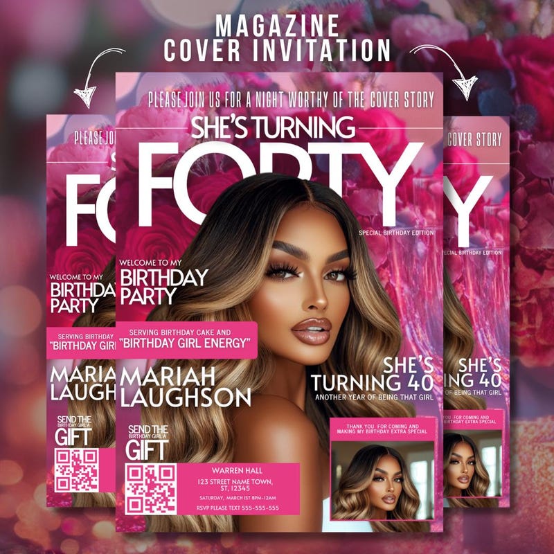 Magazine Invitation - Etsy