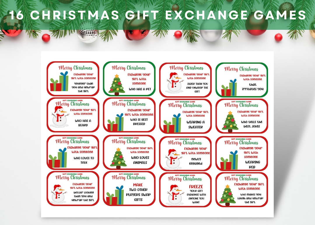 Christmas Gift Exchange Game, Yankee Swap, White Elephant Gift Exchange ...
