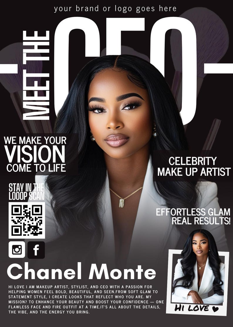 Meet the CEO Flyer Template, Editable Business Owner Spotlight, Boss ...