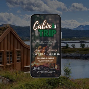 Cabin Trip Itinerary, Camping Trip Invite, Travel Itinerary Template ...