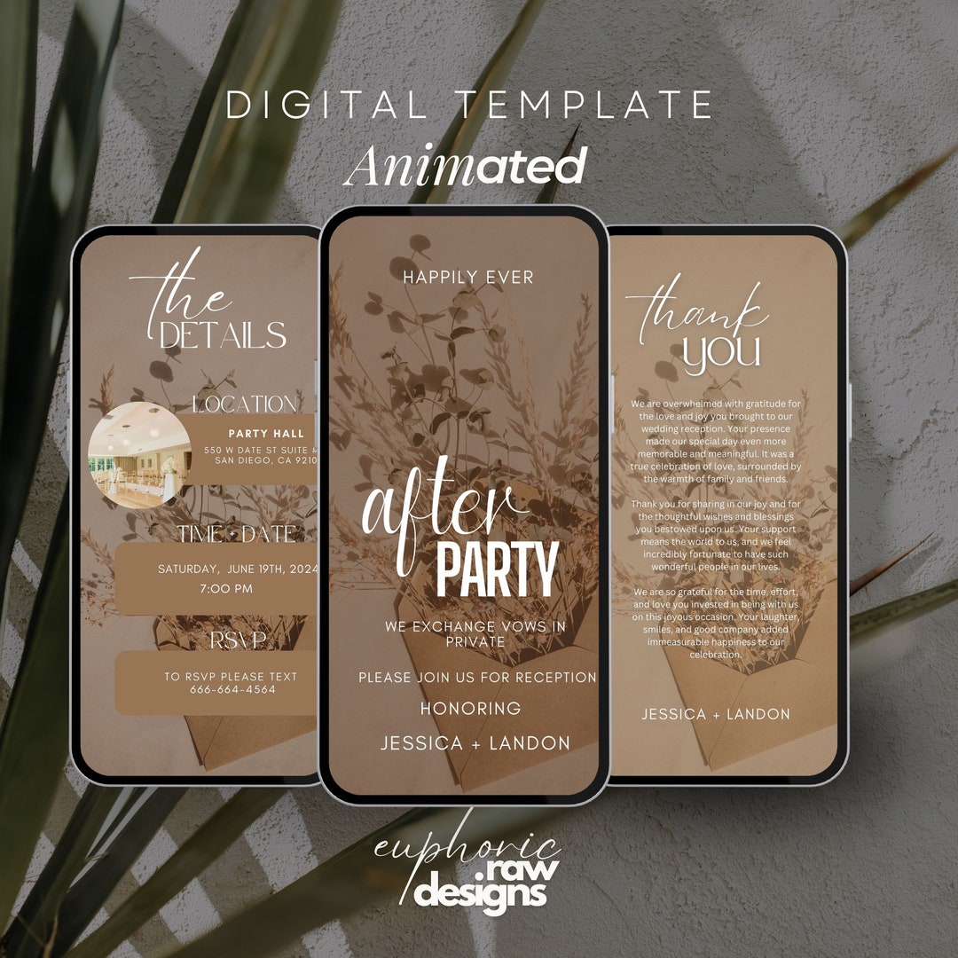 Reception Invitation, Happily Ever After Party Invite Template ...