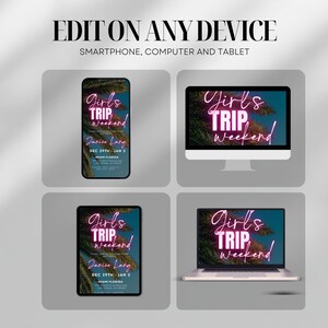 Birthday Weekend Itinerary, Birthday Invitation, Digital Itinerary ...