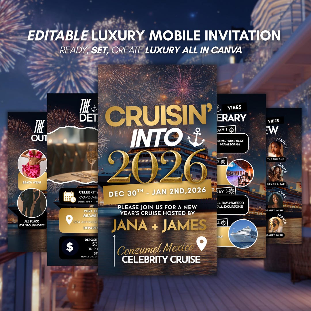 Cruisin Into 2026’ Itinerary, Gold New Year’s Eve Cruise Schedule ...