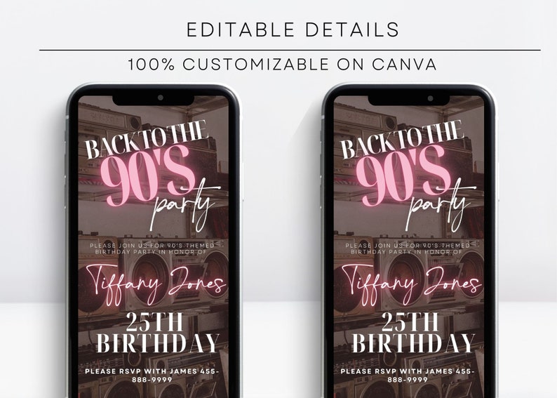 Digital 90s Birthday Invitation 90s Party Invite House Party - Etsy