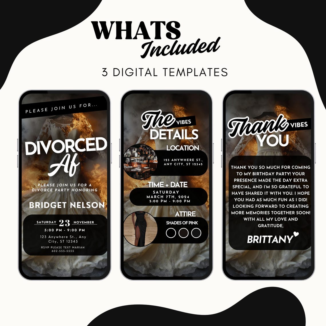 Digital Divorce Party Invitation, Break up Separation DIY Template ...