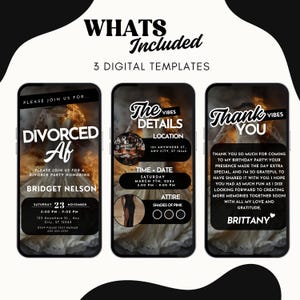 Digital Divorce Party Invitation, Break up Separation DIY Template ...