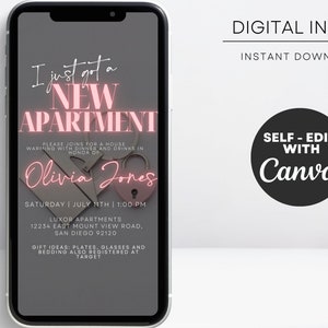 Digital Apartment Warming Invitation, Welcome Home Invitation, New ...