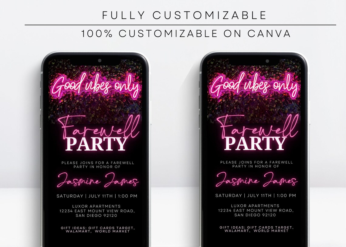 Farewell Party Invitation, Digital Farewell Invite, Going Away Party ...