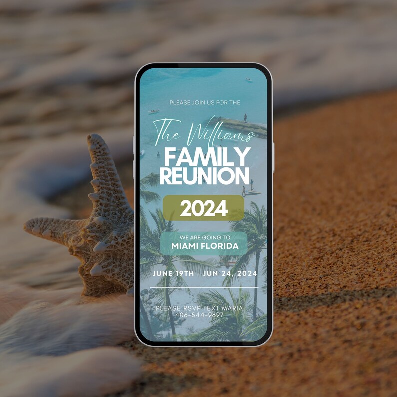 Digital Family Reunion Itinerary, DIY Editable Family Reunion ...