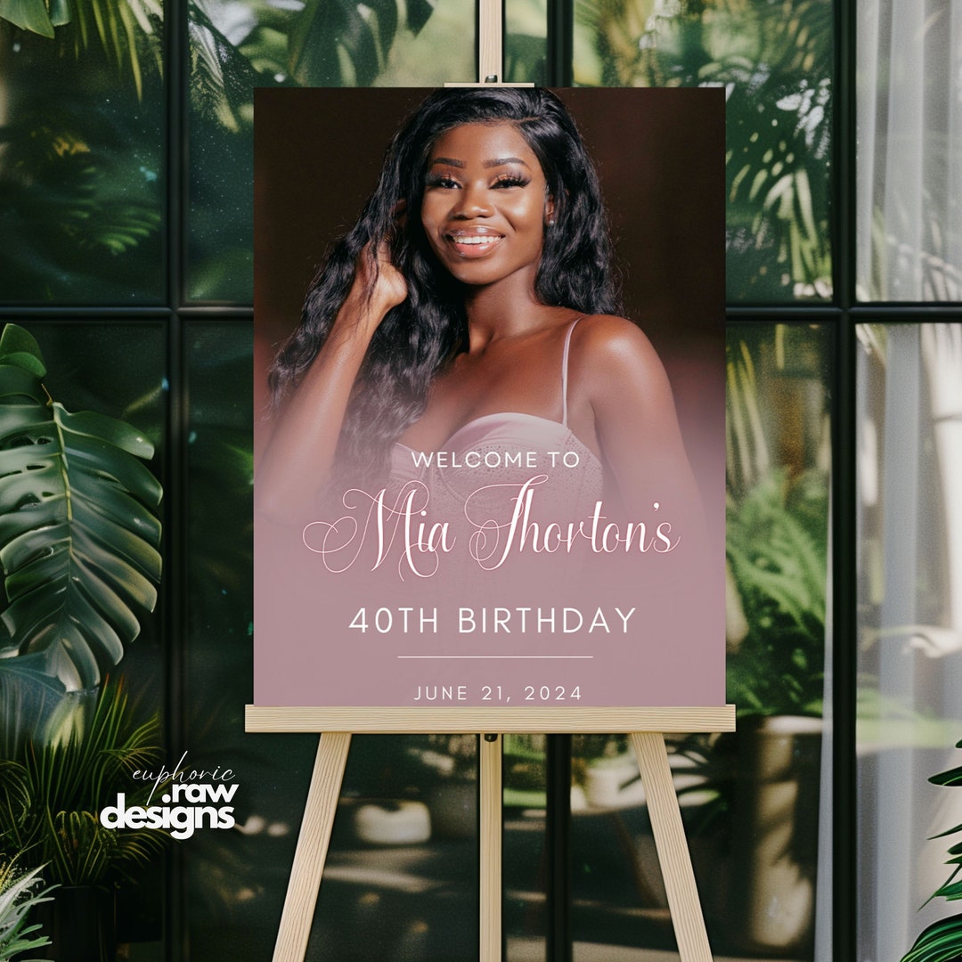 Digital Welcome Sign Birthday, Birthday Wall Art, Birthday Party ...