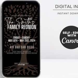 Digital Family Reunion Trip Itinerary, Family Reunion Invitaiton ...