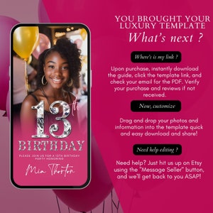 13th Birthday Invitation, Animated 13th Party Invite, 13th Invite ...