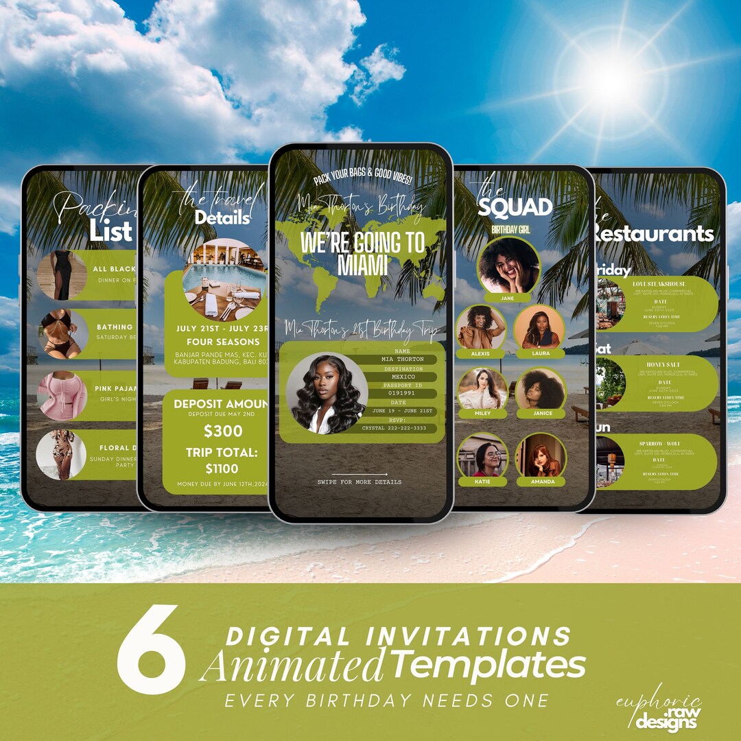 Girls Trip Itinerary, Itinerary Template, Travel Itineray, Birthday ...