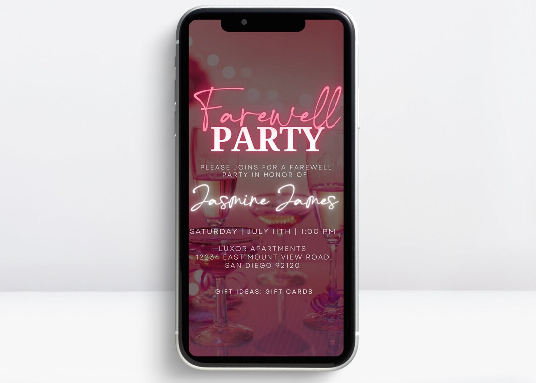 Farewell Party Invitation, Digital Farewell Invite, Going Away Party ...