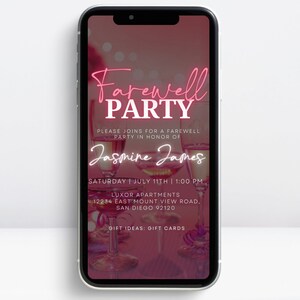 Farewell Party Invitation, Digital Farewell Invite, Going Away Party ...