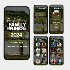 Digital Family Reunion Itinerary, Family Tree, High School Class ...