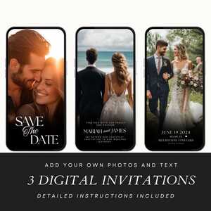 Save the Date Digital Invitation, Animated Wedding Announcement ...