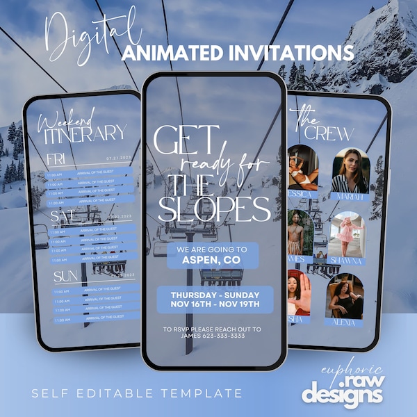 Ski Invitations - Etsy