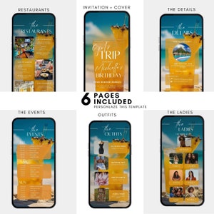 Girls Trip Itinerary, Itinerary Template, Travel Itineray, Birthday ...