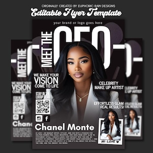 Meet the CEO Flyer Template, Editable Business Owner Spotlight, Boss ...