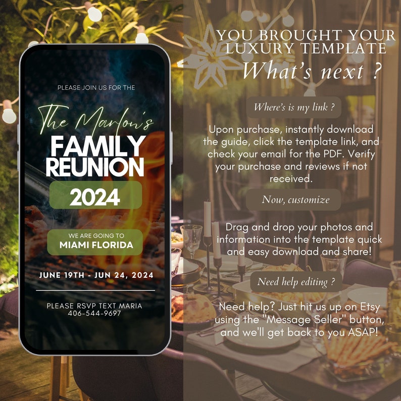 Digital Family Reunion Itinerary, Family Tree Template, High School ...