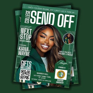 Editable College Send off Evite, Farewell Party Invite, DIY Trunk Party ...