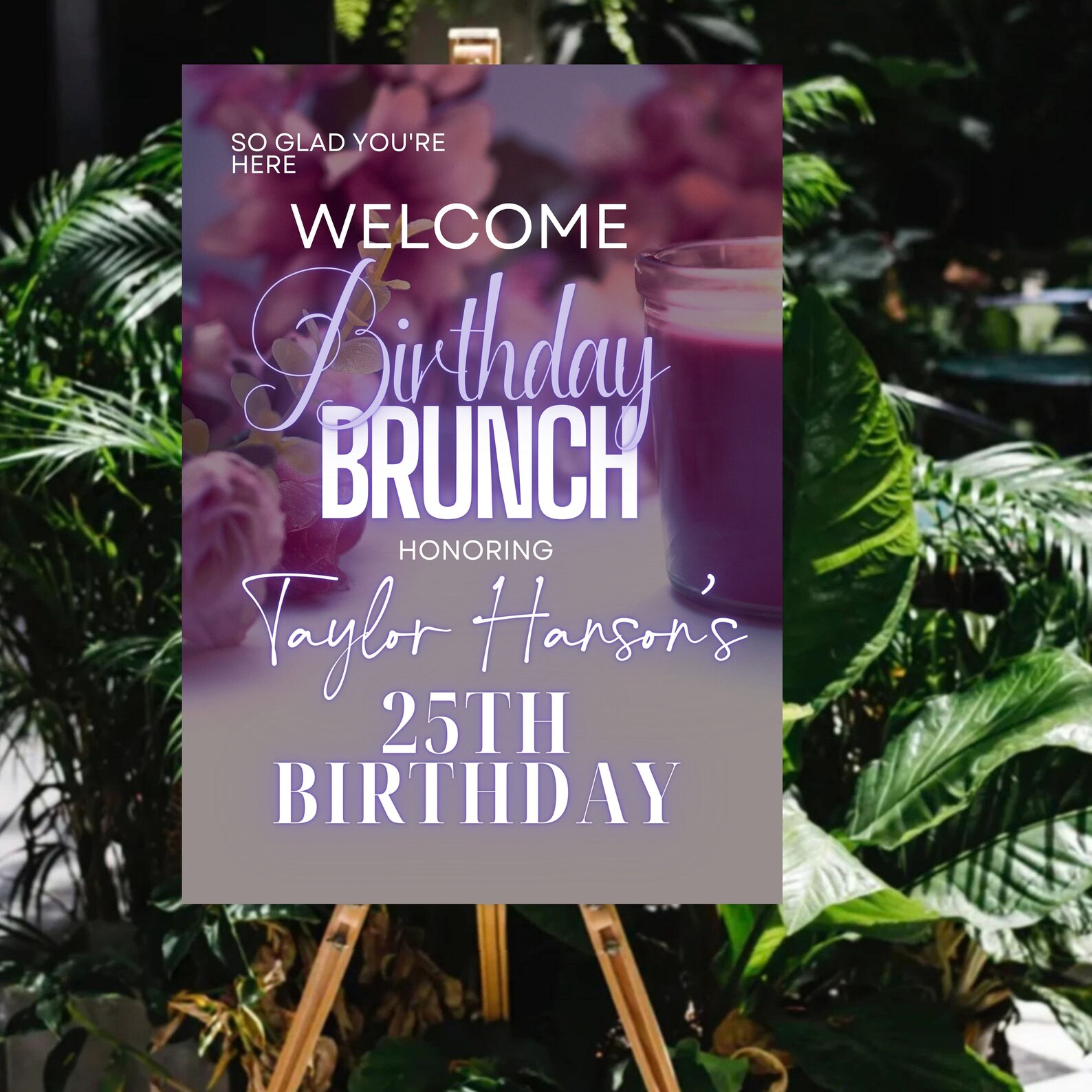 Birthday Brunch Welcome Sign, Printable Sign, Birthday Sign, Welcome ...