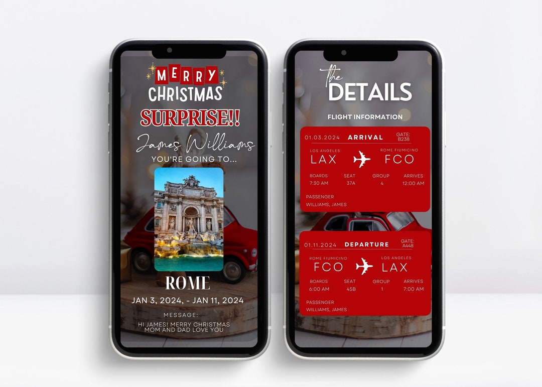 Digital BOARDING Passboarding Pass Template Surprise Flight - Etsy