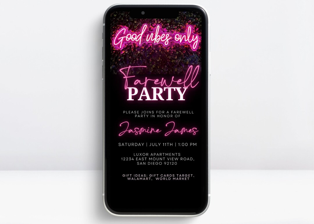 Farewell Party Invitation, Digital Farewell Invite, Going Away Party ...