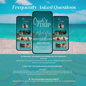 Girl's Trip Birthday Weekend Invitation, Travel Itinerary, Vacation ...