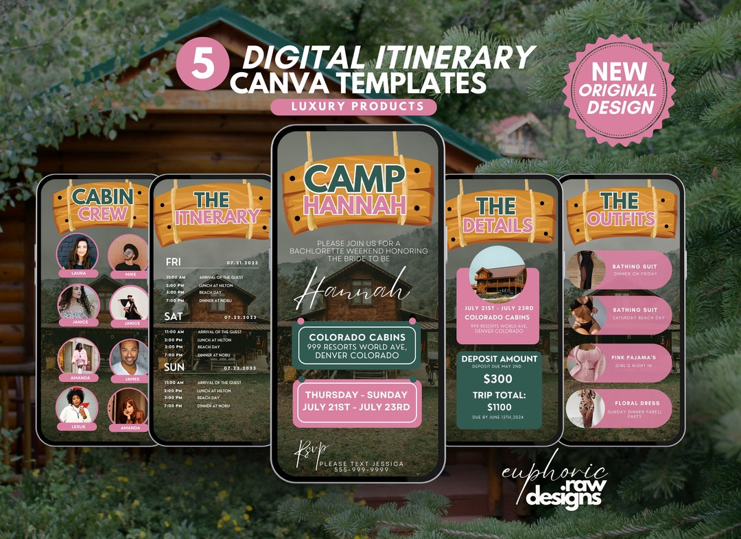 Camp Bachelorette Itinerary, Travel Planner, Weekend Getaway, Camping ...