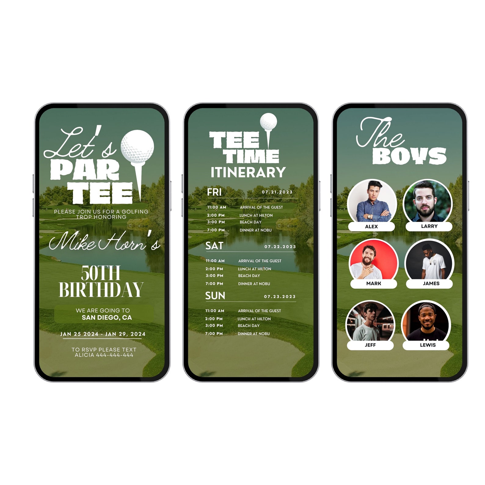 Golf Trip Planner Template Editable Golf Itinerary, Golf Weekend ...