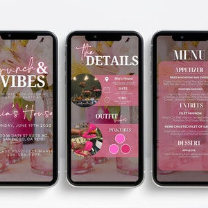 Brunch Flyer Invite, Digital Birthday Brunch Invitation, Brunch Menu ...