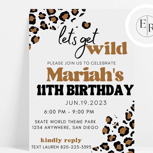 Leopard Invitation - Etsy
