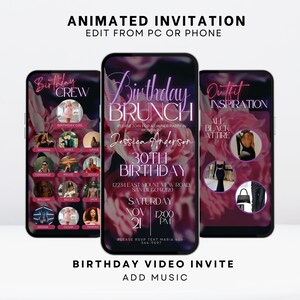 Brunch Flyer Invite, Digital Birthday Brunch Invitation, Brunch ...