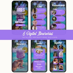 Girls Trip Itinerary, Itinerary Template, Travel Itineray, Birthday ...