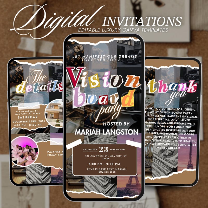 Vision Board Poster Board - Etsy