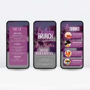 Birthday Brunch Invitation Brunch Flyer, Digital Birthday Brunch Invite ...
