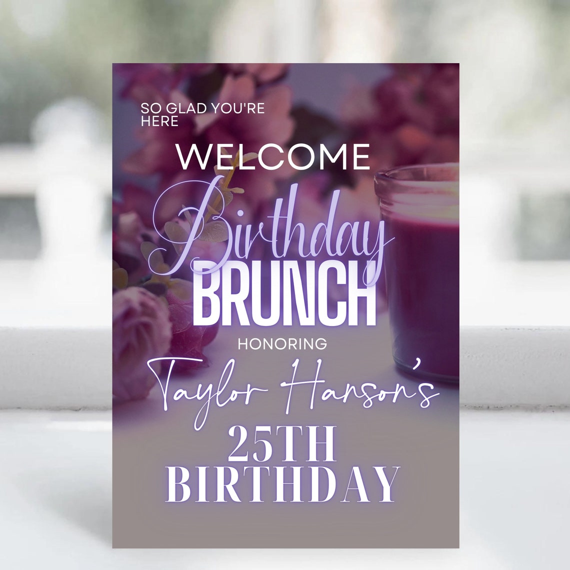 Birthday Brunch Welcome Sign, Printable Sign, Birthday Sign, Welcome ...