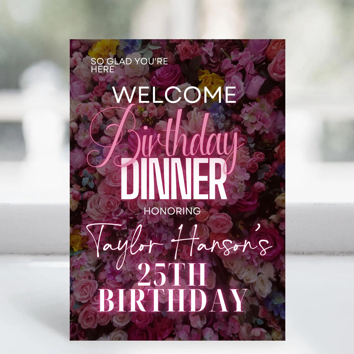 Birthday Dinner Welcome Sign, Printable Sign, Birthday Sign, Welcome ...