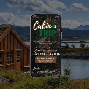 Cabin Trip Itinerary, Camping Trip Invite, Travel Itinerary Template ...