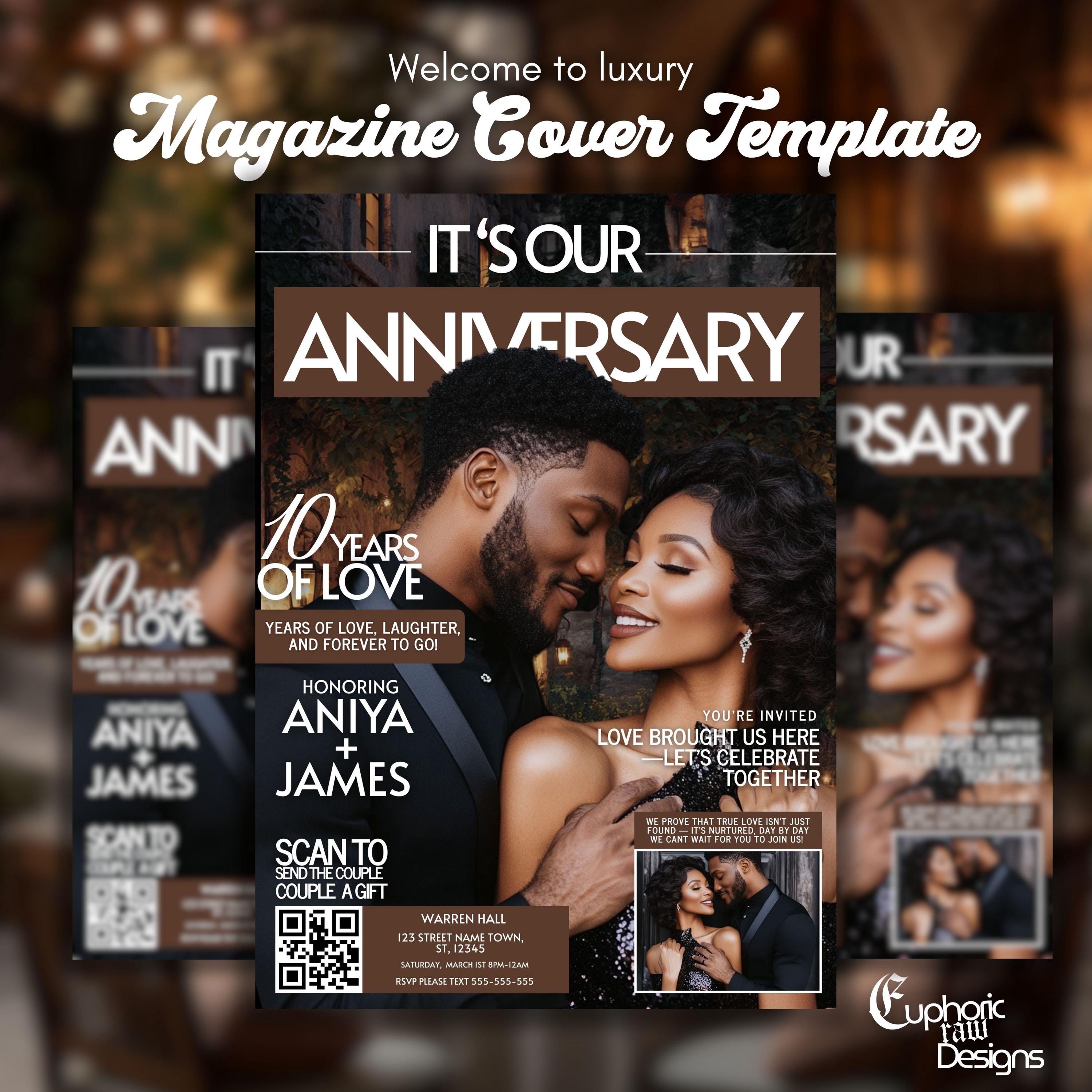 Anniversary Party Invitation, Save the Date Flyer, Digital Magazine ...