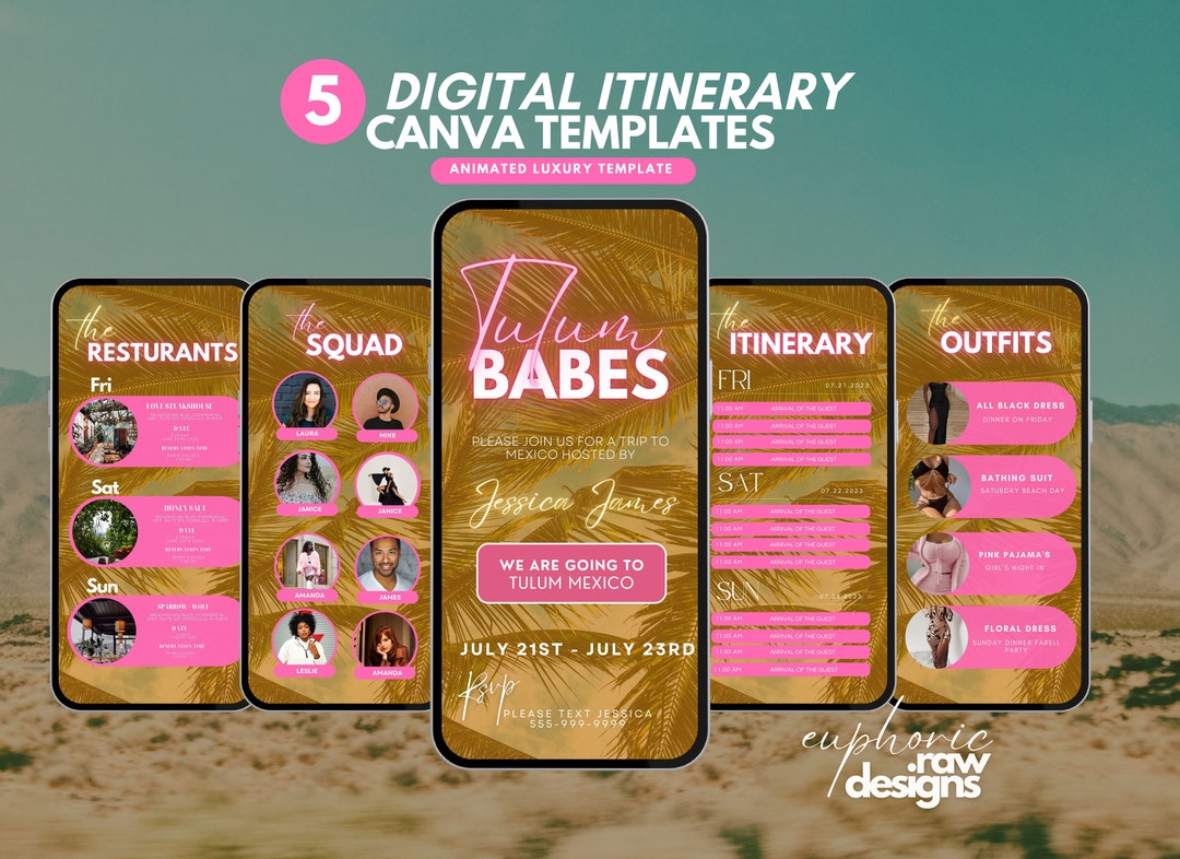 Girls Trip Itinerary Template: Birthday Weekend, Digital Schedule - Etsy