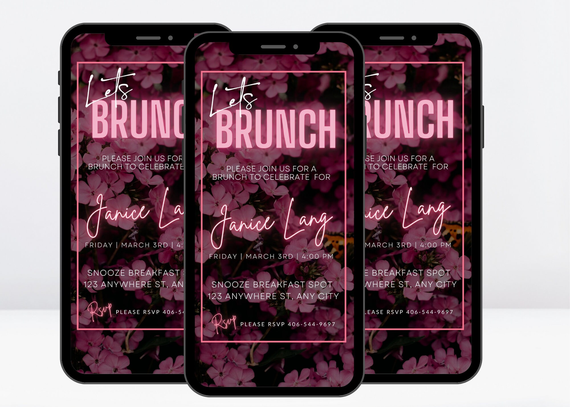 Digital Floral Brunch Invitation Birthday Sunday Brunch - Etsy