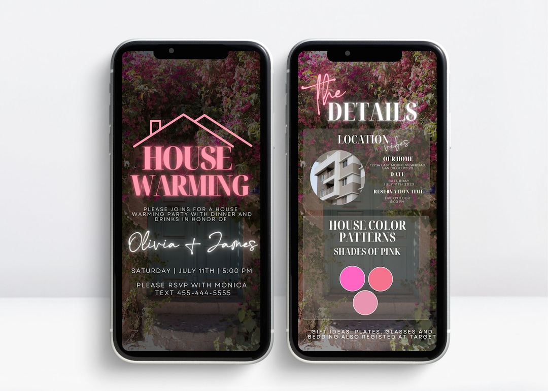 Digital House Warming Invitation, New Home Invite, Housewarming Invite ...