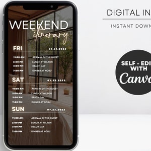 Weekend Getaway, Travel Itinerary, Itinerary Template, Travel Itinerary ...