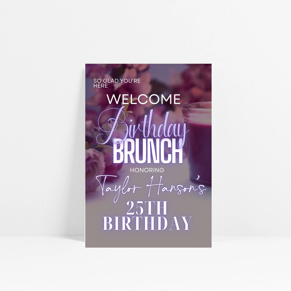 Birthday Brunch Welcome Sign, Printable Sign, Birthday Sign, Welcome ...