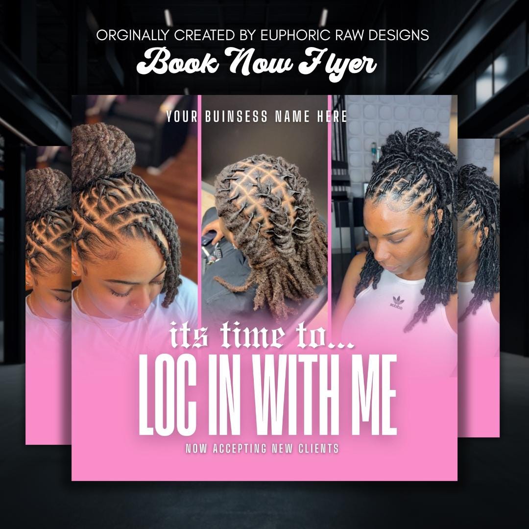 Editable DIY Loc Flyer Template, Instant Download, Customizable Hair ...